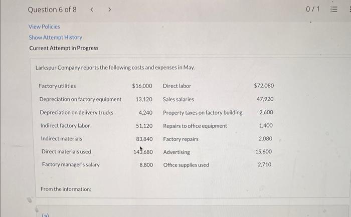 Solved ViewPolicies Show Attempt History Current Attempt in | Chegg.com