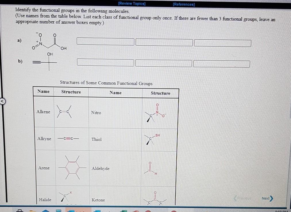 Solved [Review Topics] [References] Identify the functional | Chegg.com