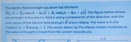 The electric field strength equation has the form | Chegg.com