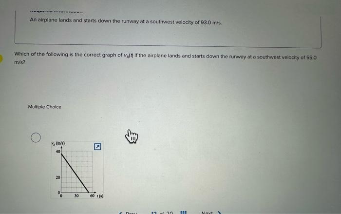An airplane lands and starts down the runway at a | Chegg.com
