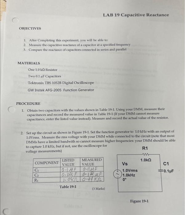 Solved OBJECTTVES 1. After Completing this experiment, you | Chegg.com
