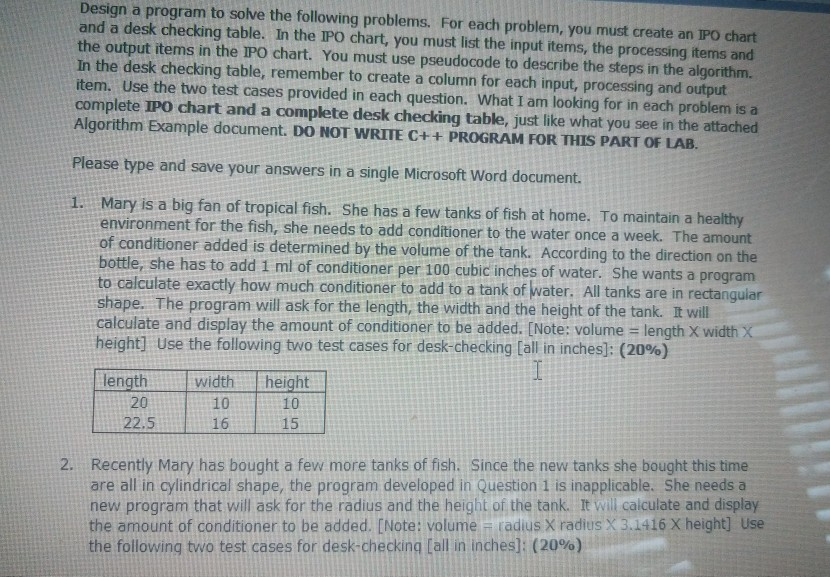 Solved Design a program to solve the following problems. For | Chegg.com