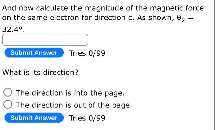 Solved Calculate The Magnitude Of The Magnetic Force On An