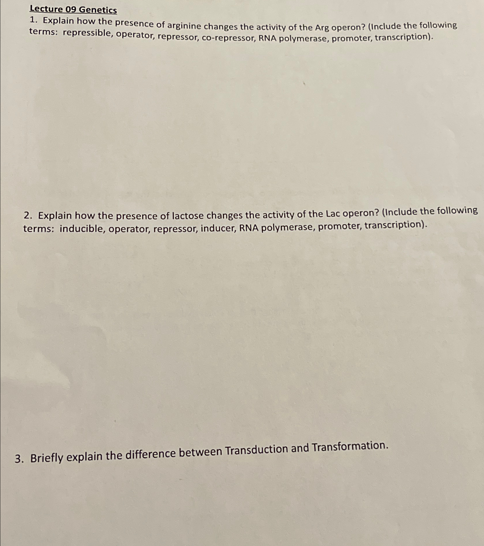 Solved Lecture 09 ﻿GeneticsExplain how the presence of | Chegg.com