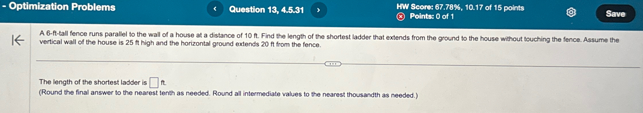 Solved Optimization ProblemsQuestion 13, 4.5.31HW Score: | Chegg.com