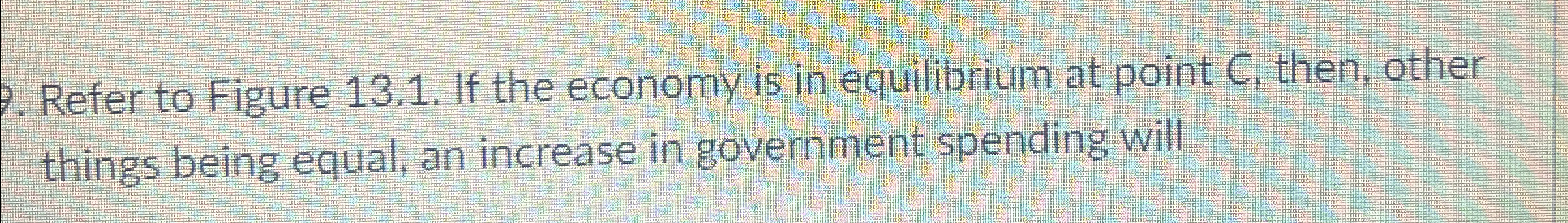 Solved Refer to Figure 13.1. ﻿If the economy is in | Chegg.com