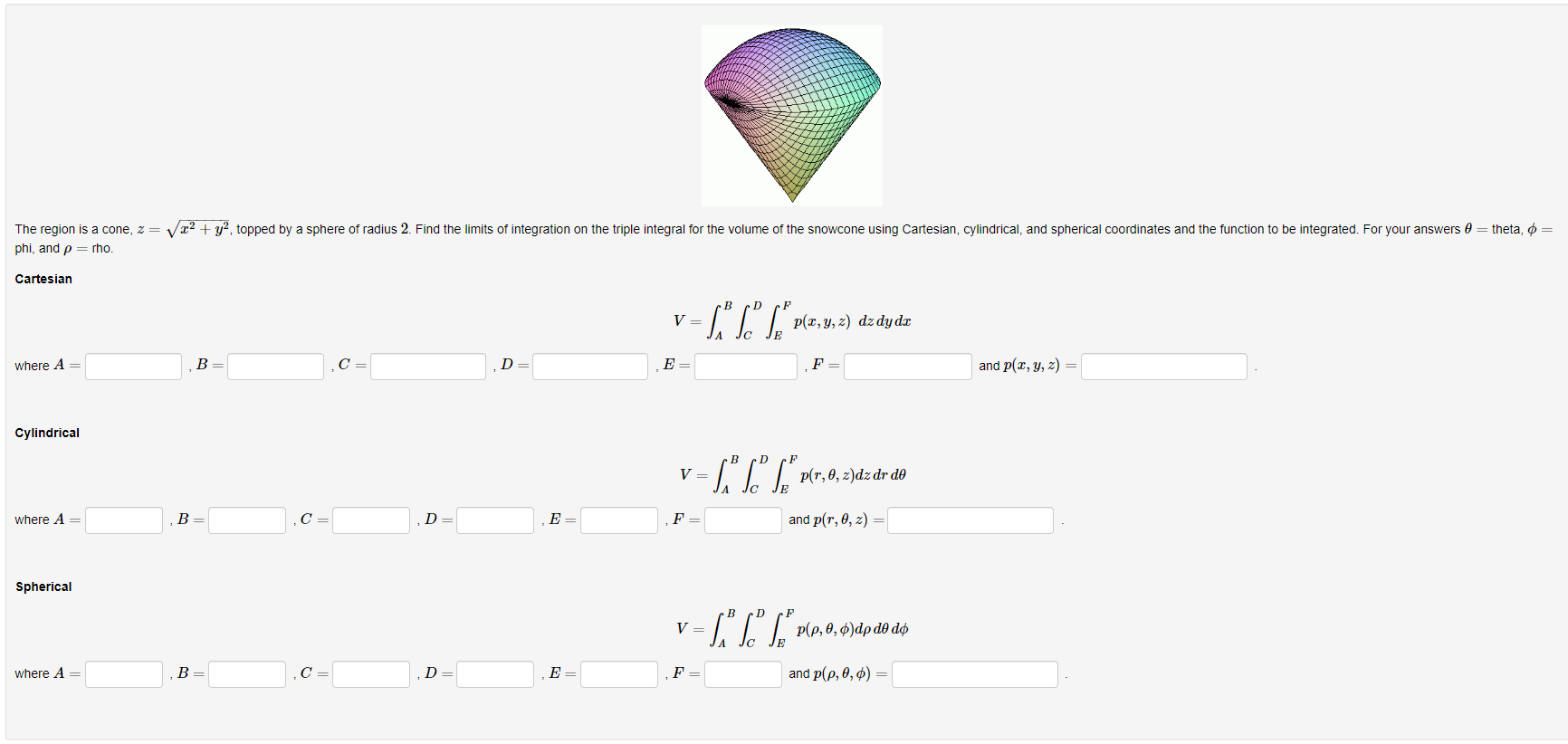 Solved phi, and ρ= | Chegg.com