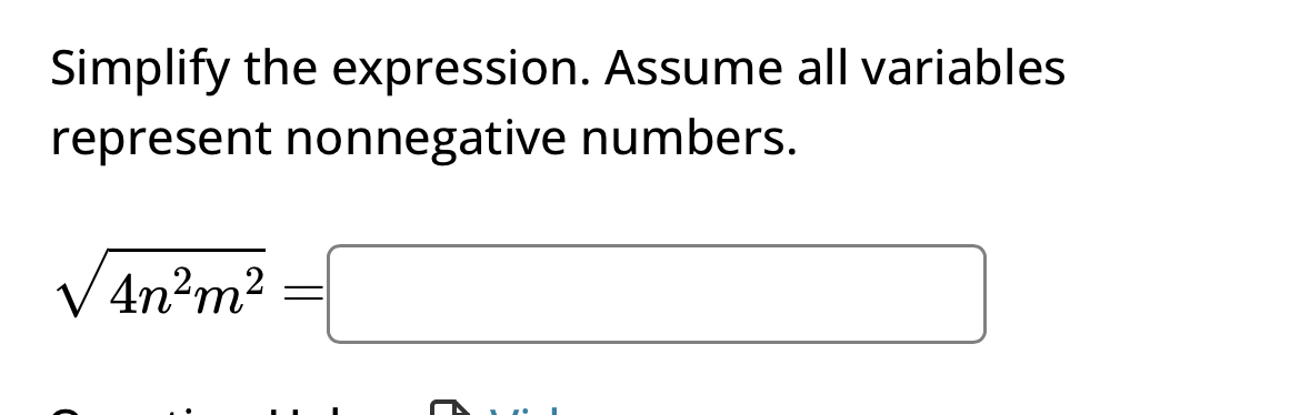 Solved Simplify the expression. Assume all variables | Chegg.com