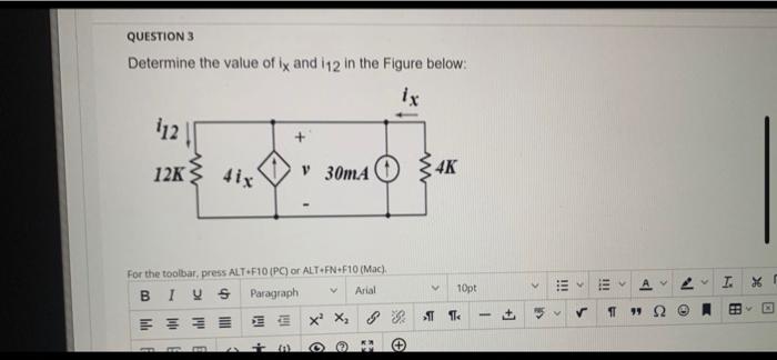 Solved Determine the value of ix and i12 in the Figure | Chegg.com