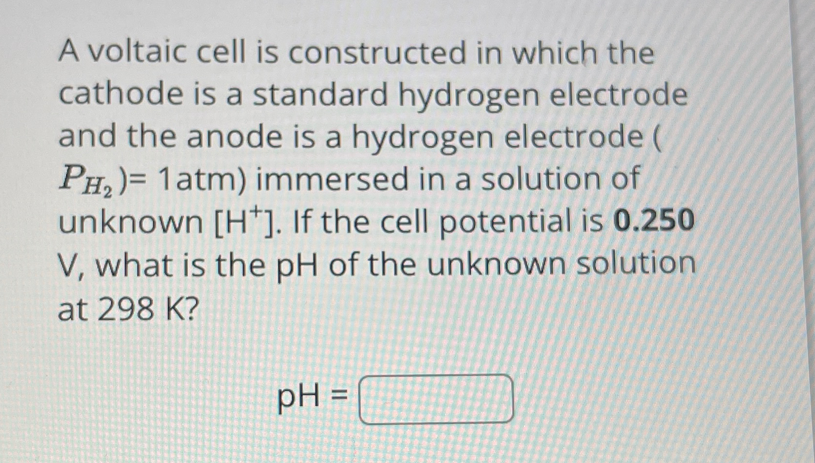 Solved A voltaic cell is constructed in which the cathode is | Chegg.com