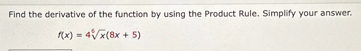 Solved Find the derivative of the function by using the | Chegg.com