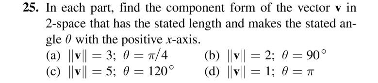 Solved 5. In each part, find the component form of the | Chegg.com