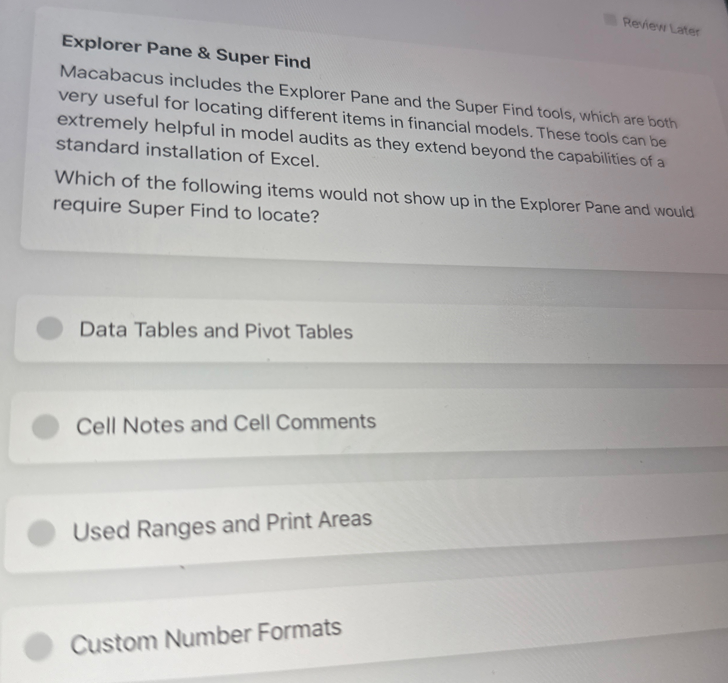 Solved Explorer Pane & Super FindReview LaterMacabacus | Chegg.com