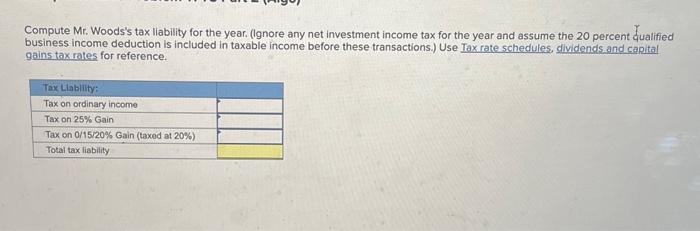 Solved Required information Comprehensive Problem 11-73 (LO | Chegg.com