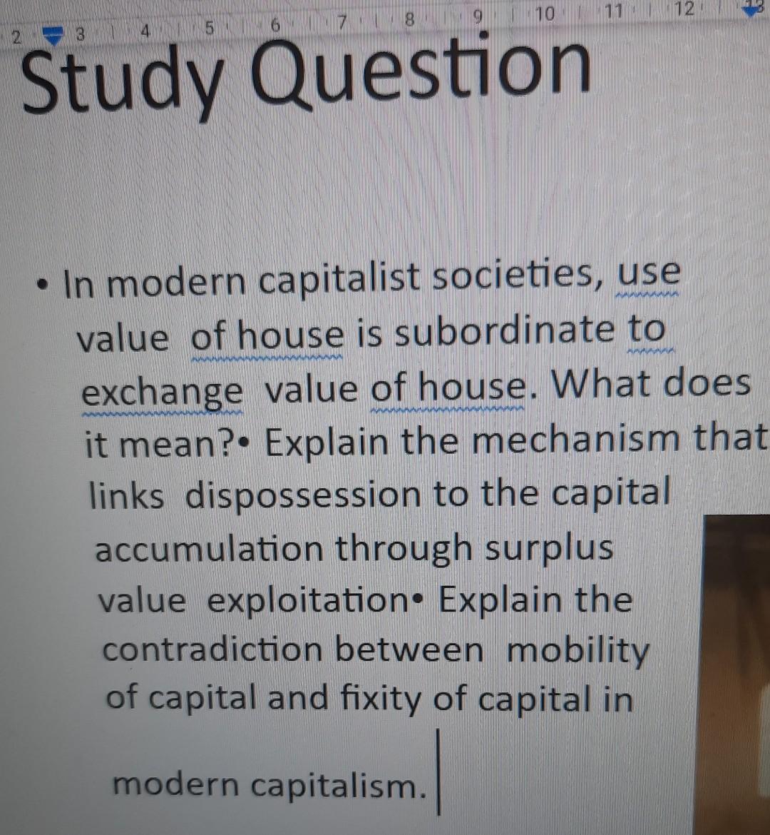- In modern capitalist societies, use value of house | Chegg.com