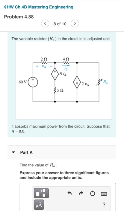 Solved The variable resistor (R.) in the circuit in is | Chegg.com