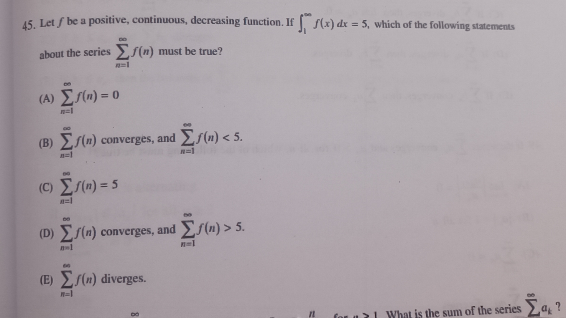 Solved Let F ﻿be A Positive Continuous Decreasing