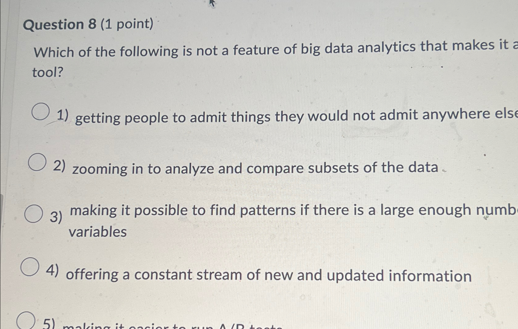 Solved Question 8 (1 ﻿point)Which of the following is not a | Chegg.com
