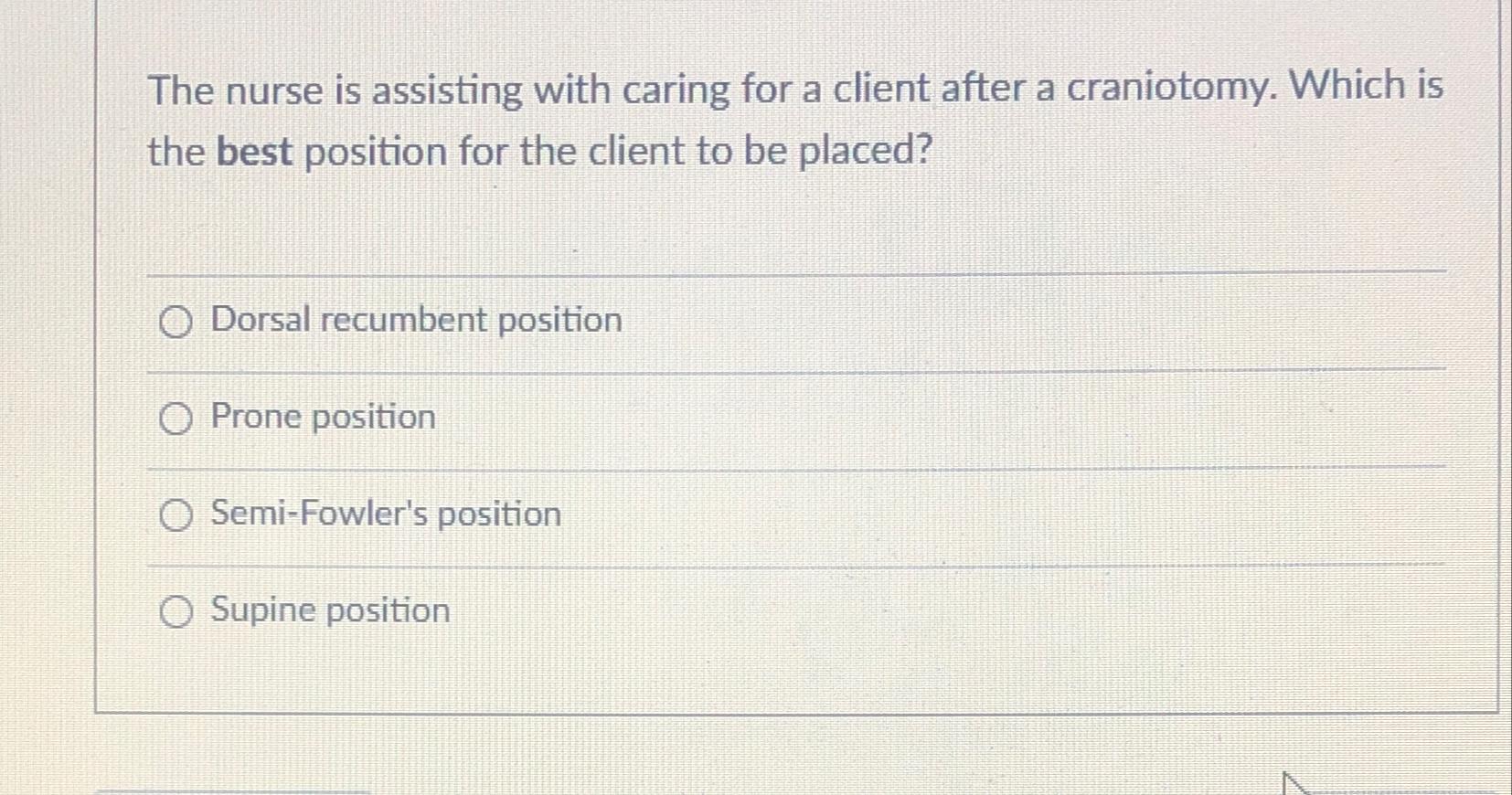 Solved The nurse is assisting with caring for a client after | Chegg.com