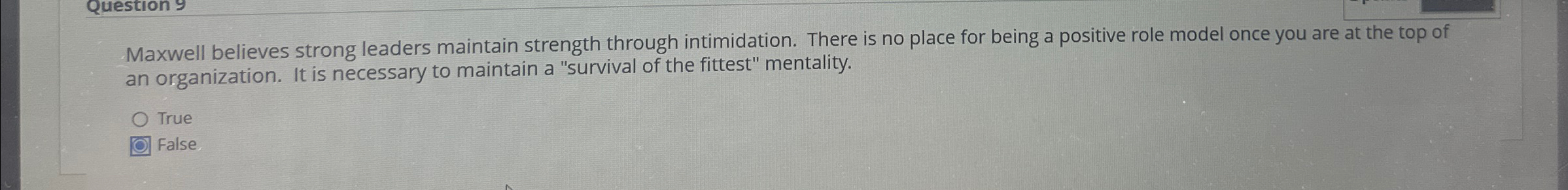 Solved Maxwell believes strong leaders maintain strength | Chegg.com