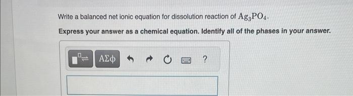 Solved Write a balanced net ionic equation for dissolution | Chegg.com