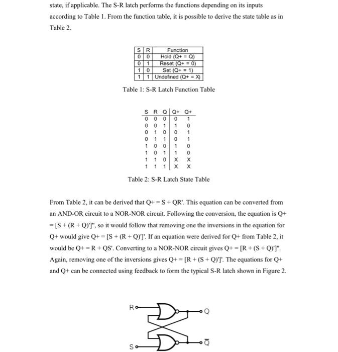Solved • Derivation of JK FF from SR Latch • Schematic(s) • | Chegg.com