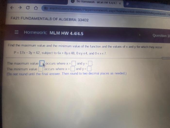 Solved Do Homework MUMIW44/4 X Etudent Pyroneworthomeword | Chegg.com
