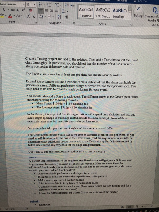 In this assignment, you will expand on the Opera | Chegg.com