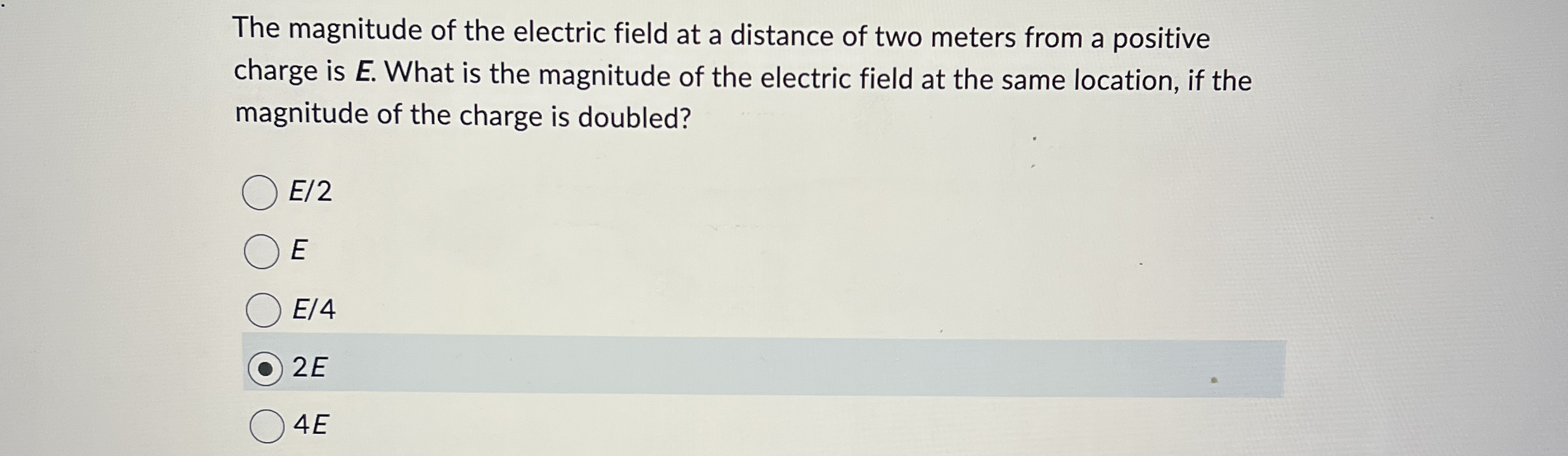 Solved The magnitude of the electric field at a distance of | Chegg.com