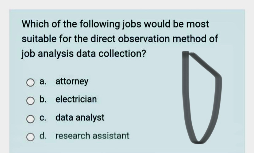 Solved Which of the following jobs would be most suitable | Chegg.com