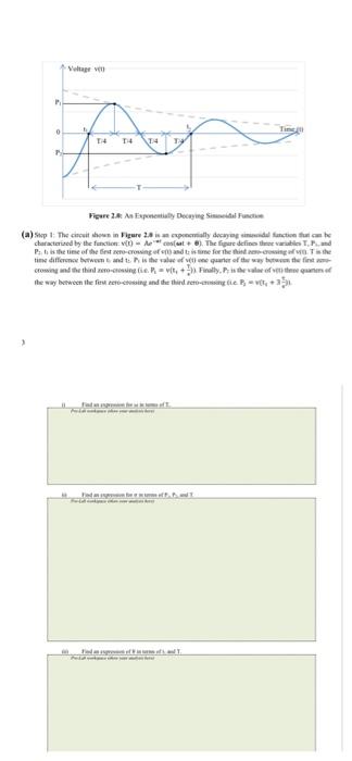 Solved Figure 2.0: An Exponentially Decaying Sinusoidal | Chegg.com