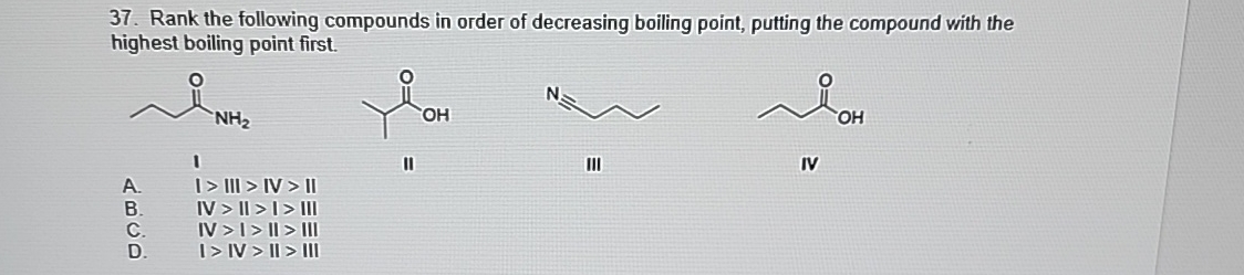 Solved Rank the following compounds in order of decreasing | Chegg.com