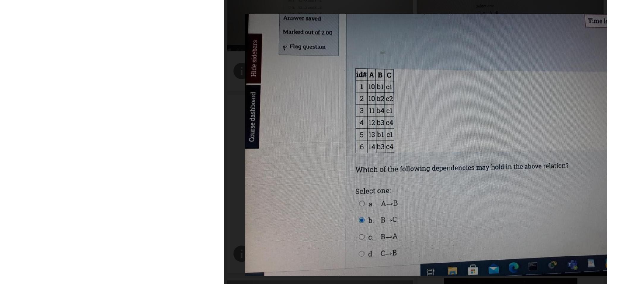 Solved Which of the following dependencies may hold in the | Chegg.com