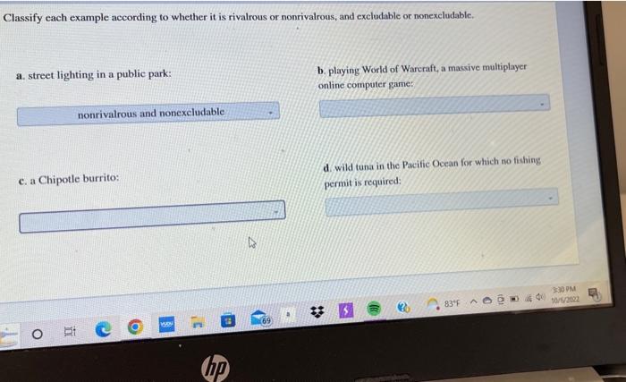 Solved Classify each example according to whether it is | Chegg.com