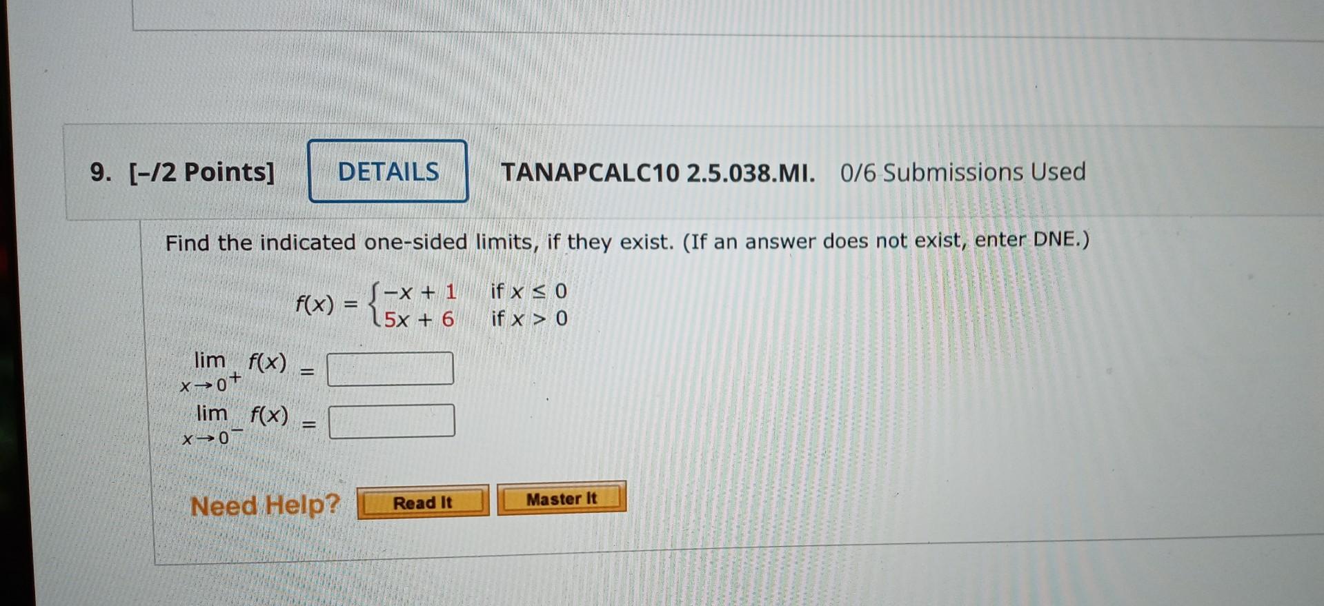 Solved Find the indicated one-sided limits, if they exist. | Chegg.com