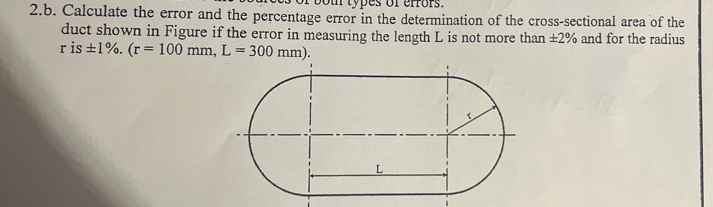 Solved 2.b. ﻿Calculate the error and the percentage error in | Chegg.com