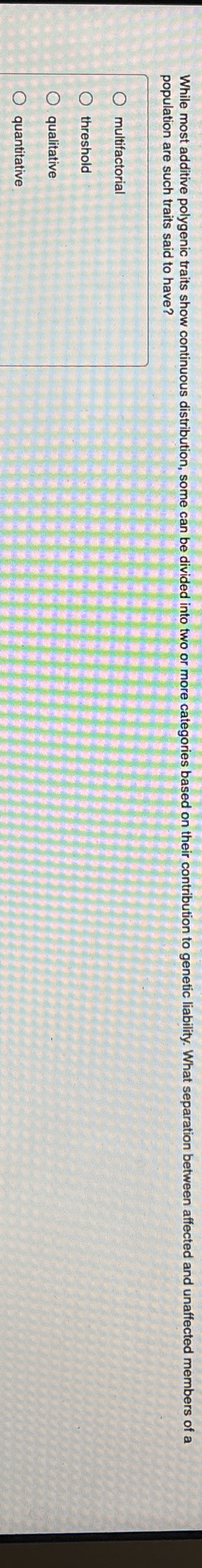 Solved population are such traits said to | Chegg.com