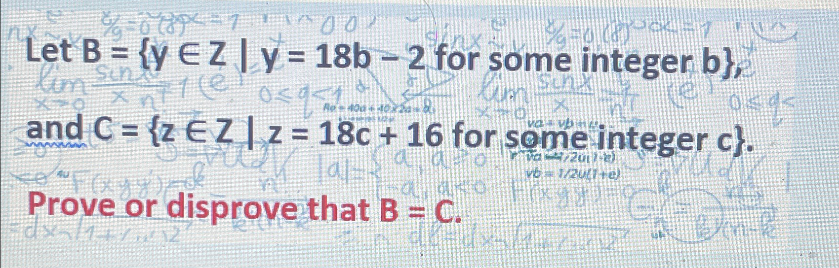 Solved Let for some integer b ﻿and for some integer | Chegg.com
