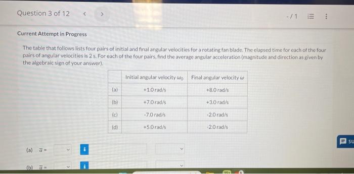 Solved The table that follows lists four pairs of initial | Chegg.com