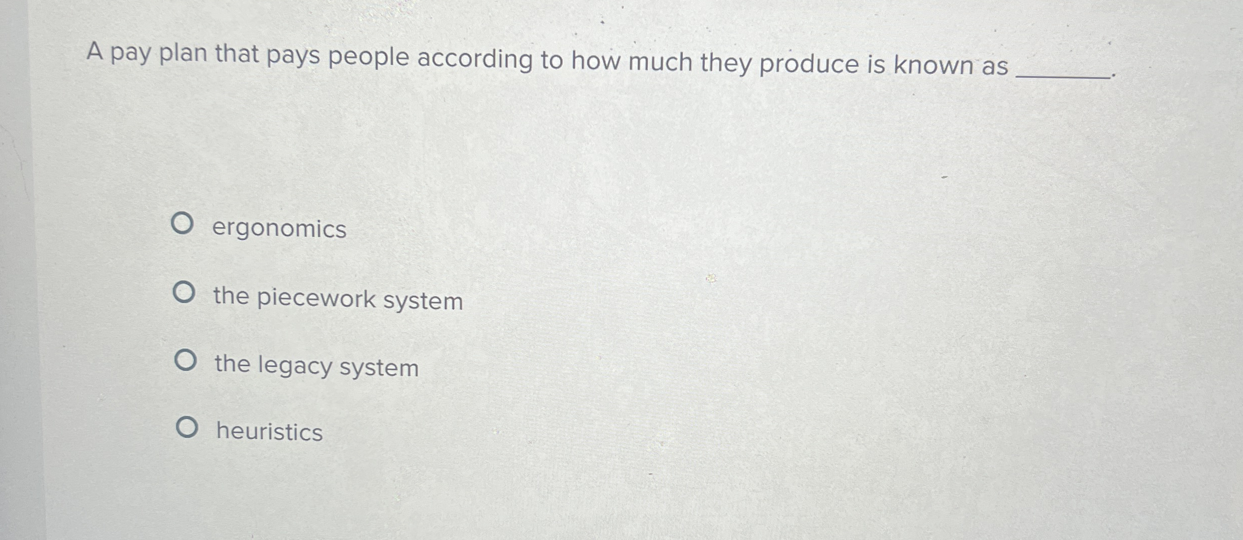 Solved A pay plan that pays people according to how much | Chegg.com