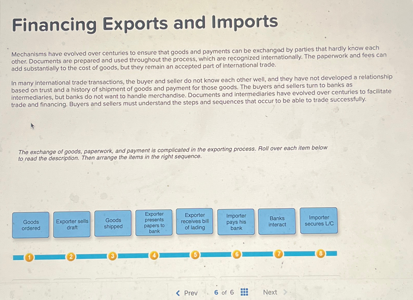 Solved Financing Exports and ImportsMechanisms have evolved | Chegg.com
