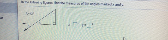 Solved In the following figures, find the measures of the | Chegg.com