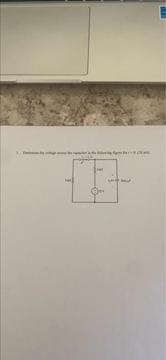 Solved 3. Determine the voltage across the capacitor in the | Chegg.com