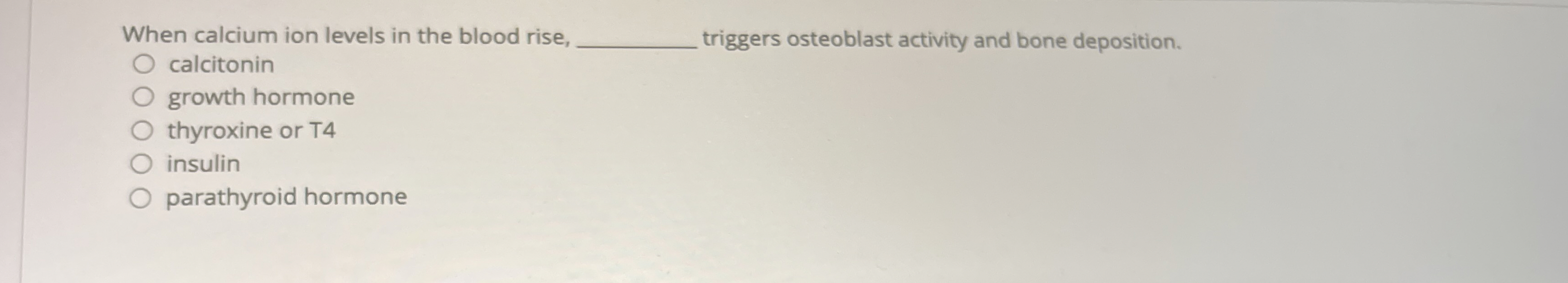 Solved When calcium ion levels in the blood rise, | Chegg.com