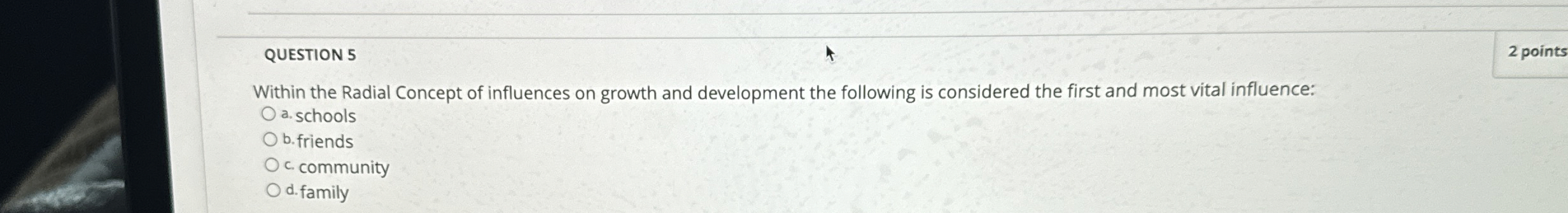 Solved QUESTION 52 ﻿pointsWithin the Radial Concept of | Chegg.com