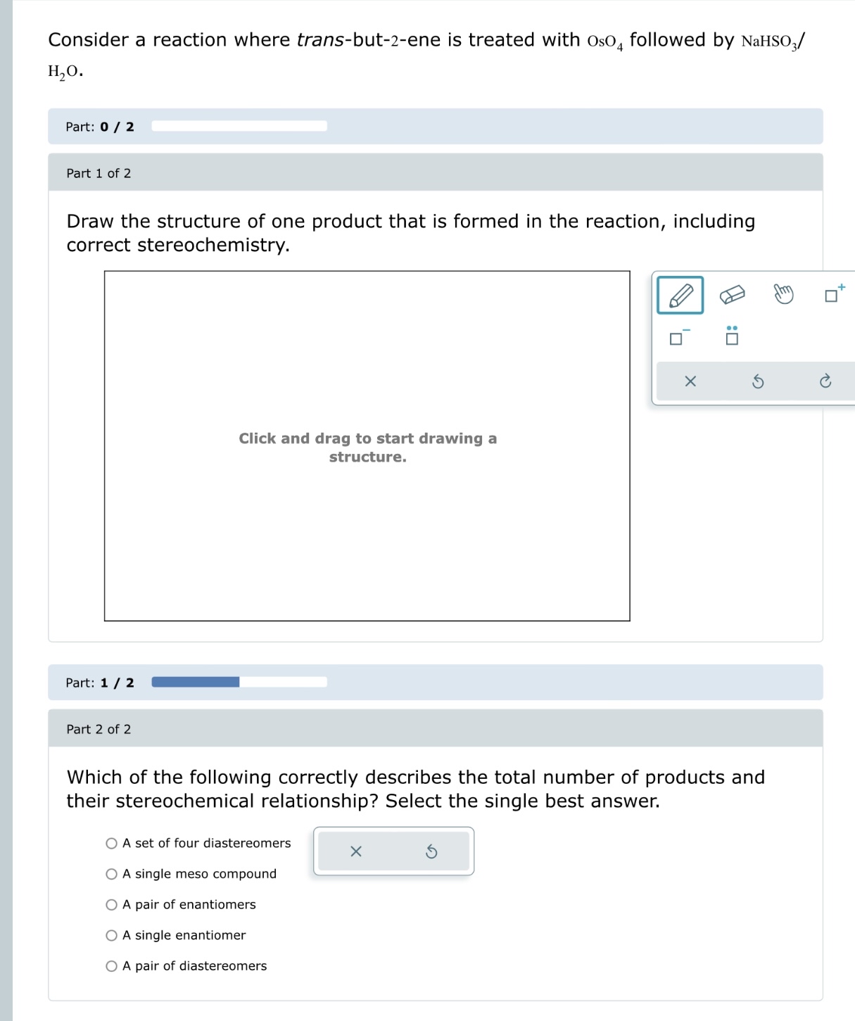 Solved Consider a reaction where trans-but-2-ene is treated | Chegg.com
