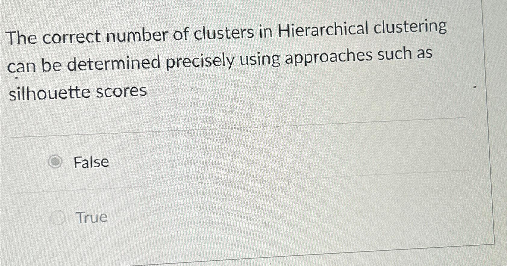 Solved The correct number of clusters in Hierarchical | Chegg.com