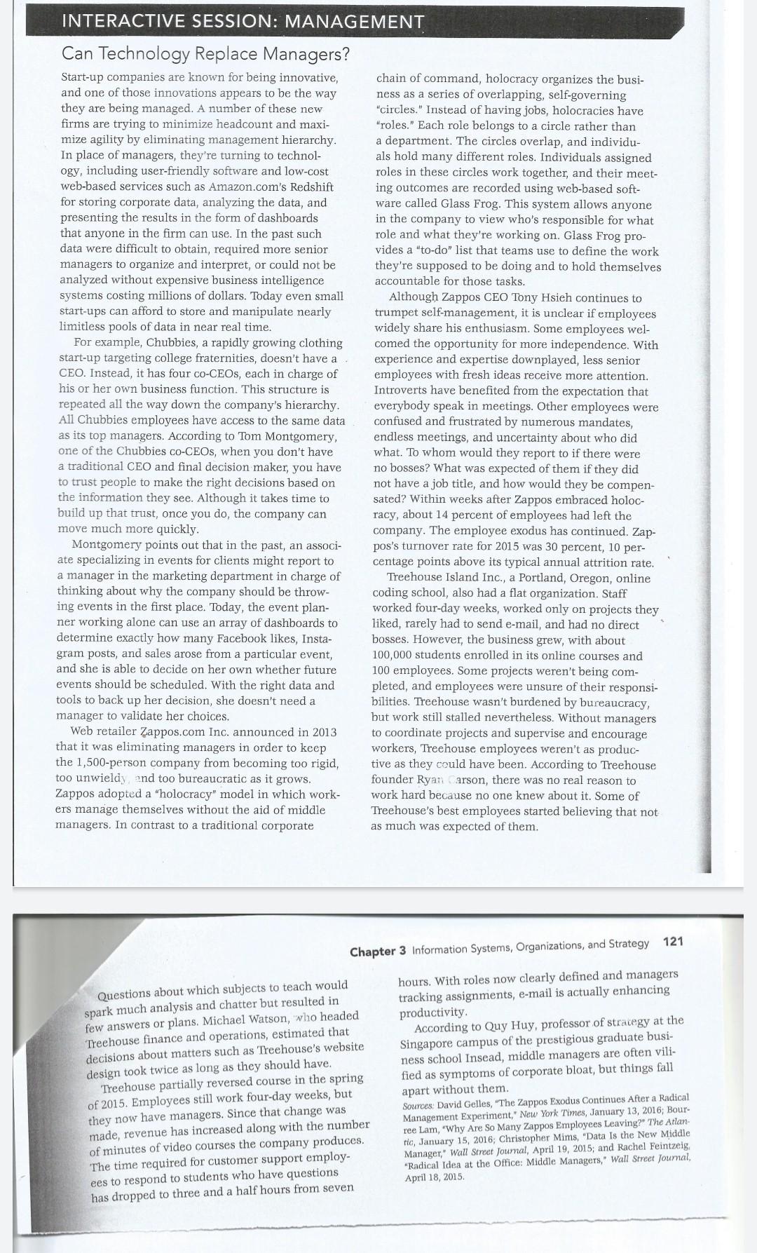 Solved INTERACTIVE SESSION: MANAGEMENT Can Technology | Chegg.com