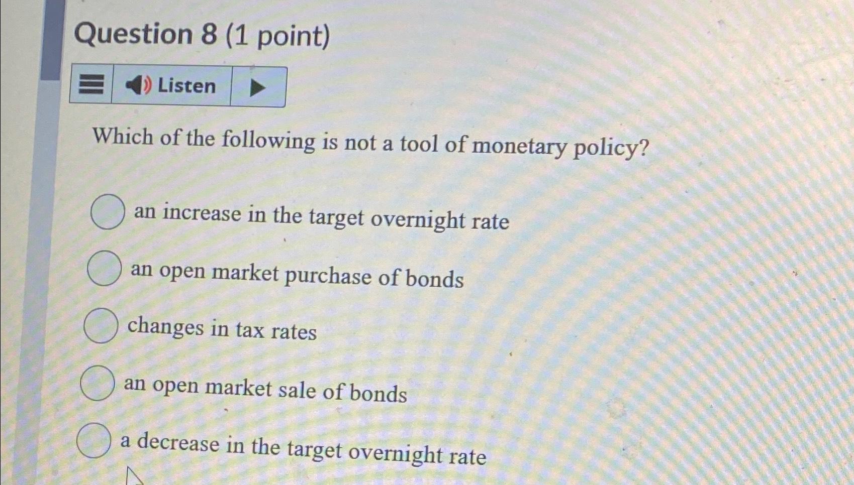 Solved Question 8 (1 ﻿point)Which of the following is not a | Chegg.com