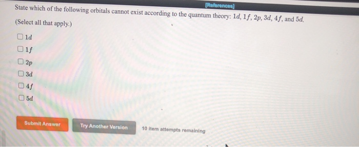 Solved [References) State which of the following orbitals | Chegg.com
